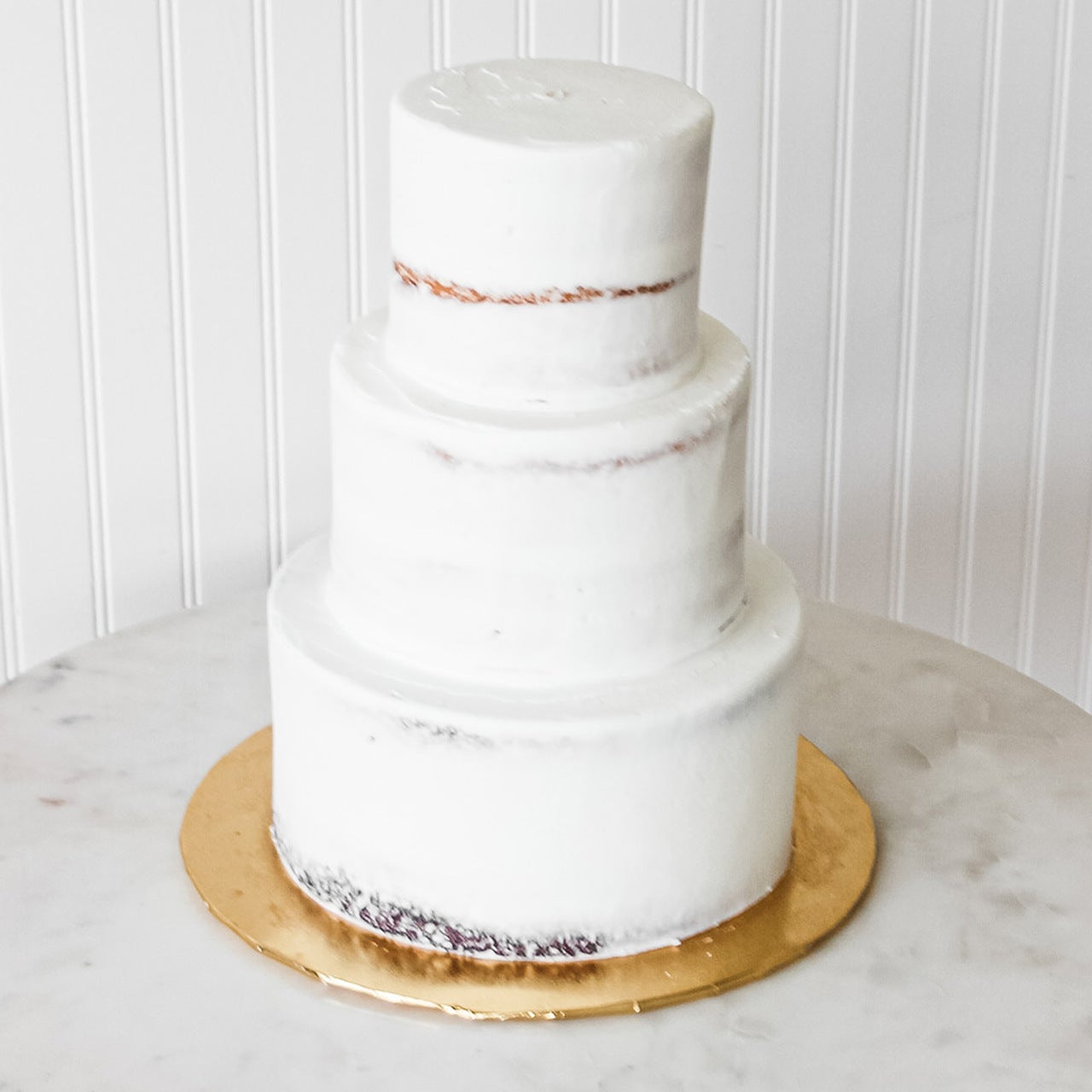 Barely Frosted Canvas Cake (3-tier) | Frosted Cakery